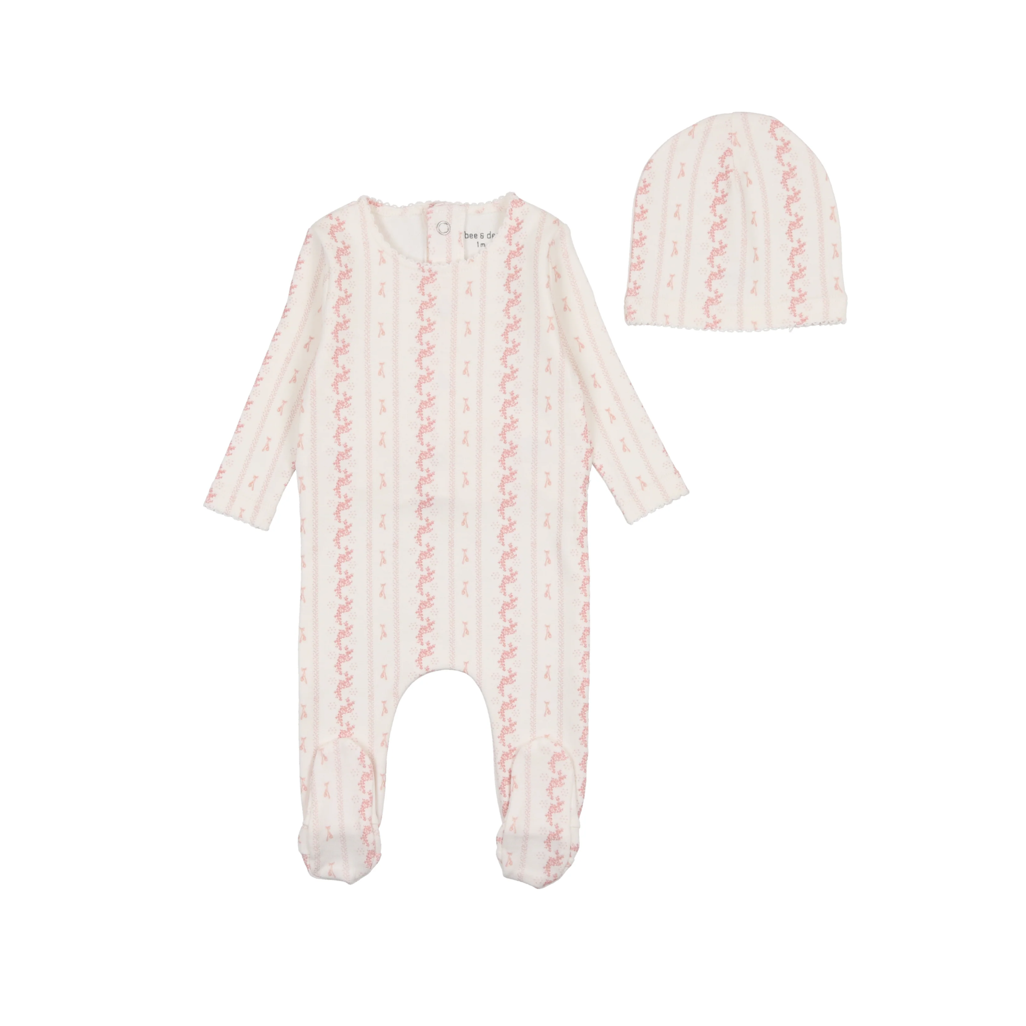 Bee And Dee Linear Nostalgia Girl Footie – Tiptoe Boutique