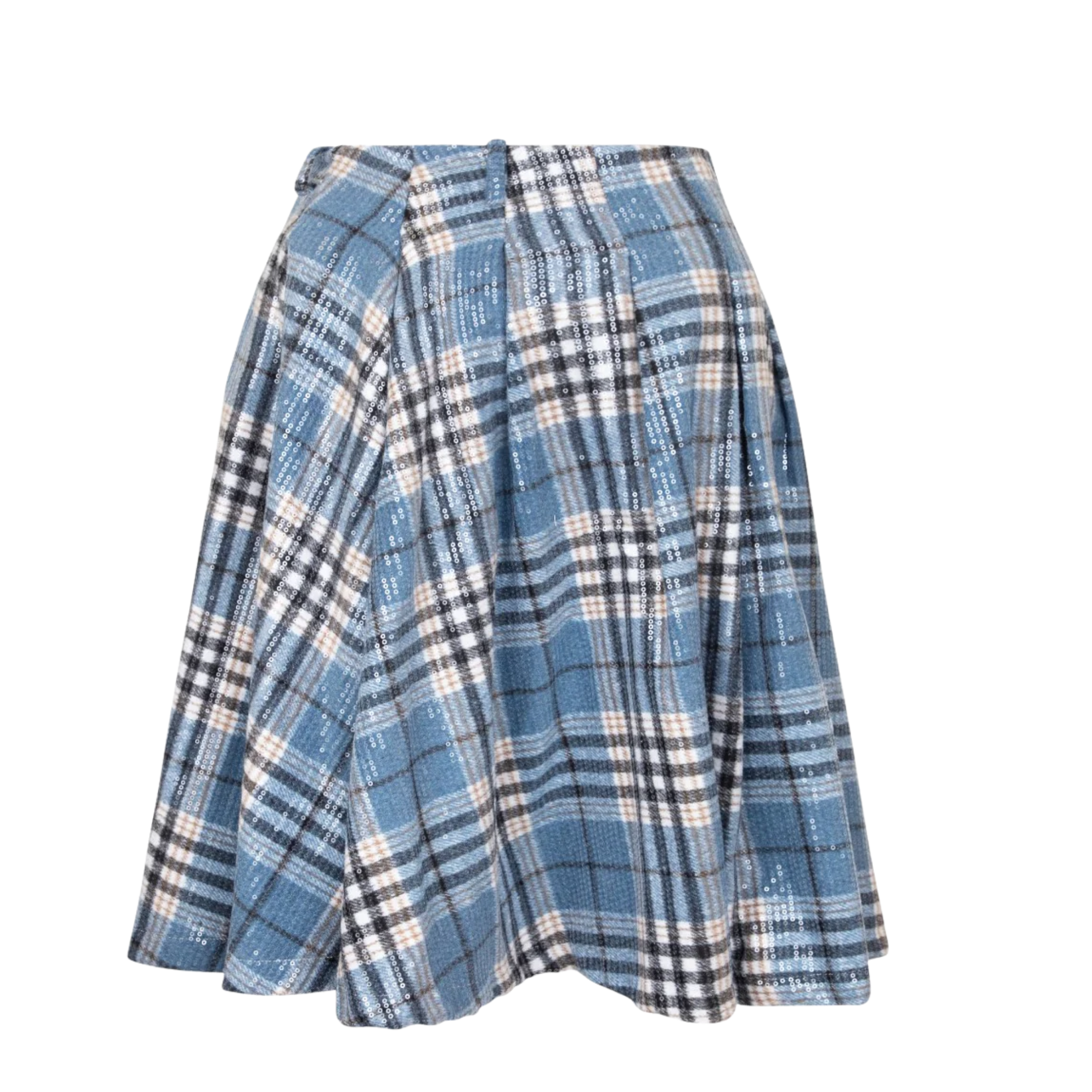 A`Lapage Alissa - Sequins Tartan Long Skirt With Pleats – Tiptoe Boutique